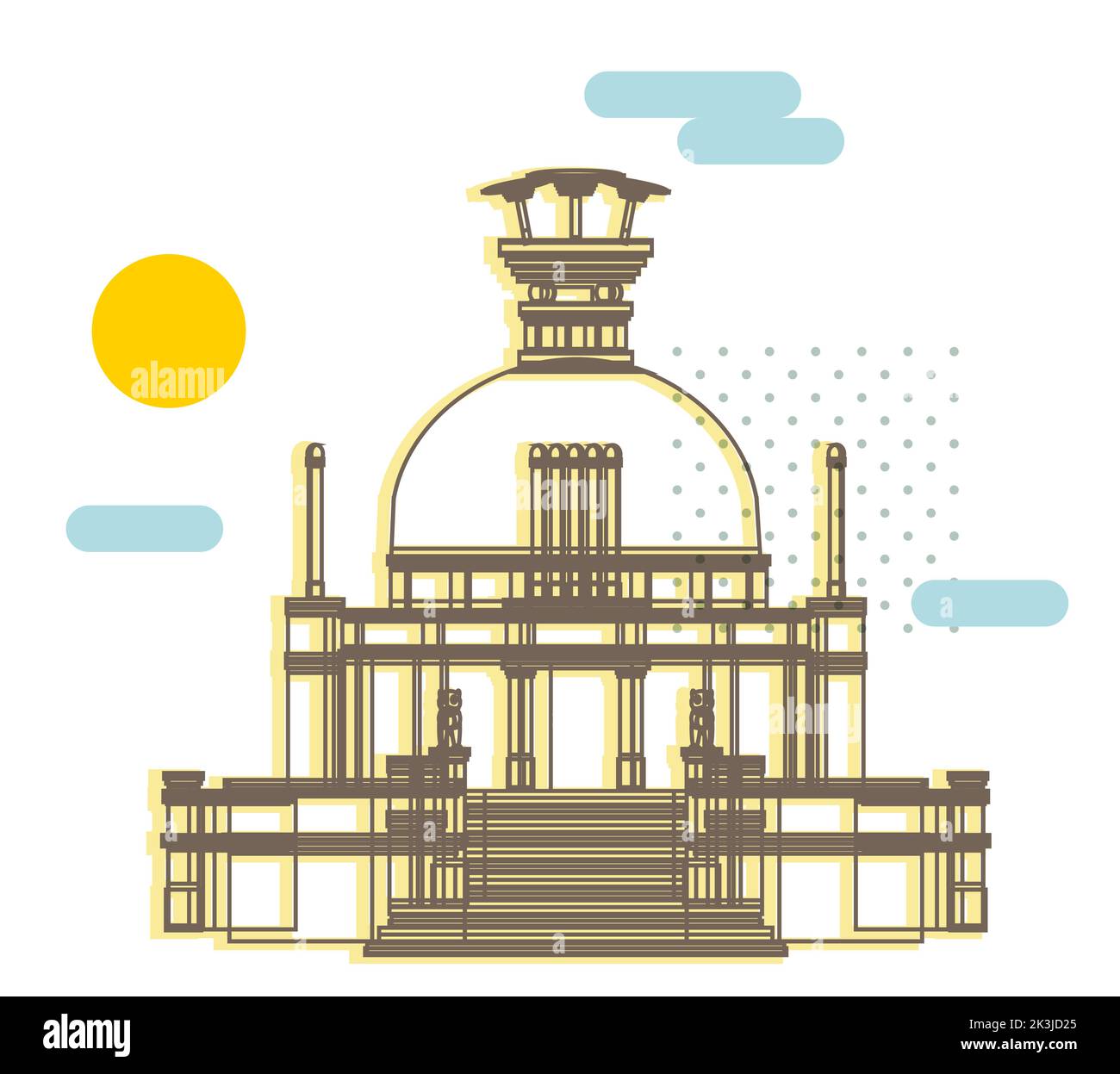Shanti stupa at dhauli hill hi-res stock photography and images - Alamy