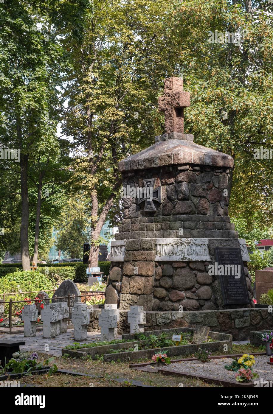 Liepaja, Latvia - August 19: North Cemetery (Ziemeju Kapi) contains a ...