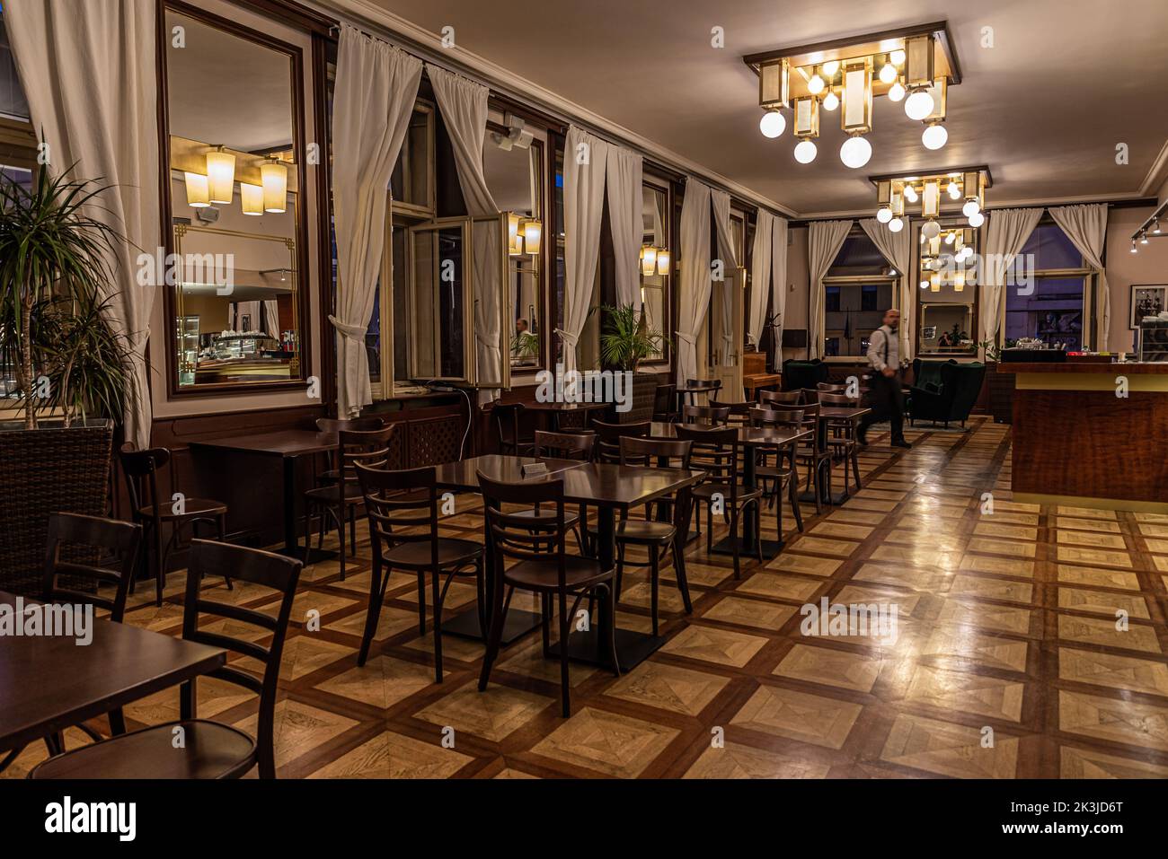 Prague - Czech Republic - 08 01 2020 Interior design of the Kavarna ...