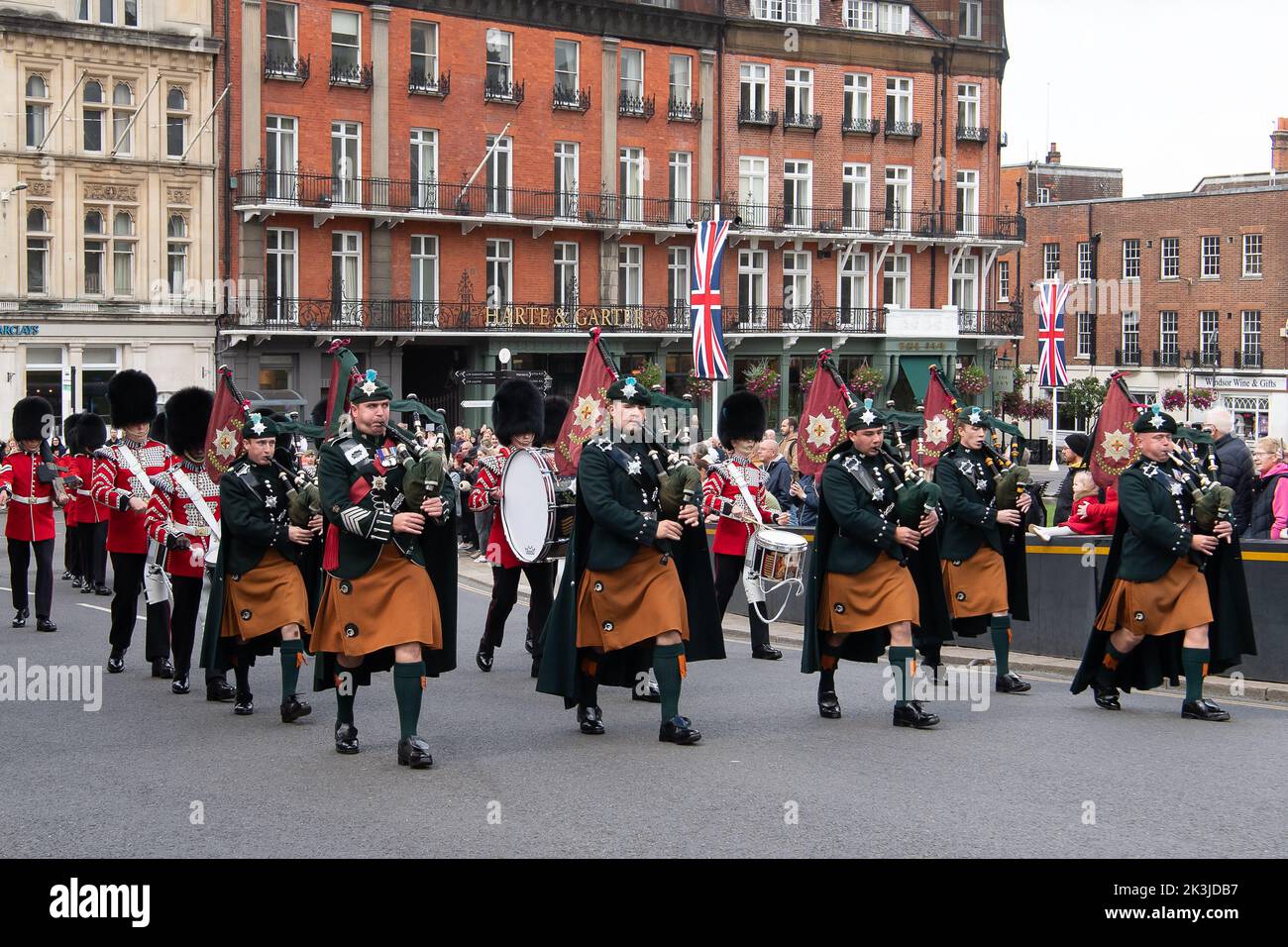 Windsor, Berkshire, UK. 27th September, 2022. The Changing of the Guard is now taking place ...