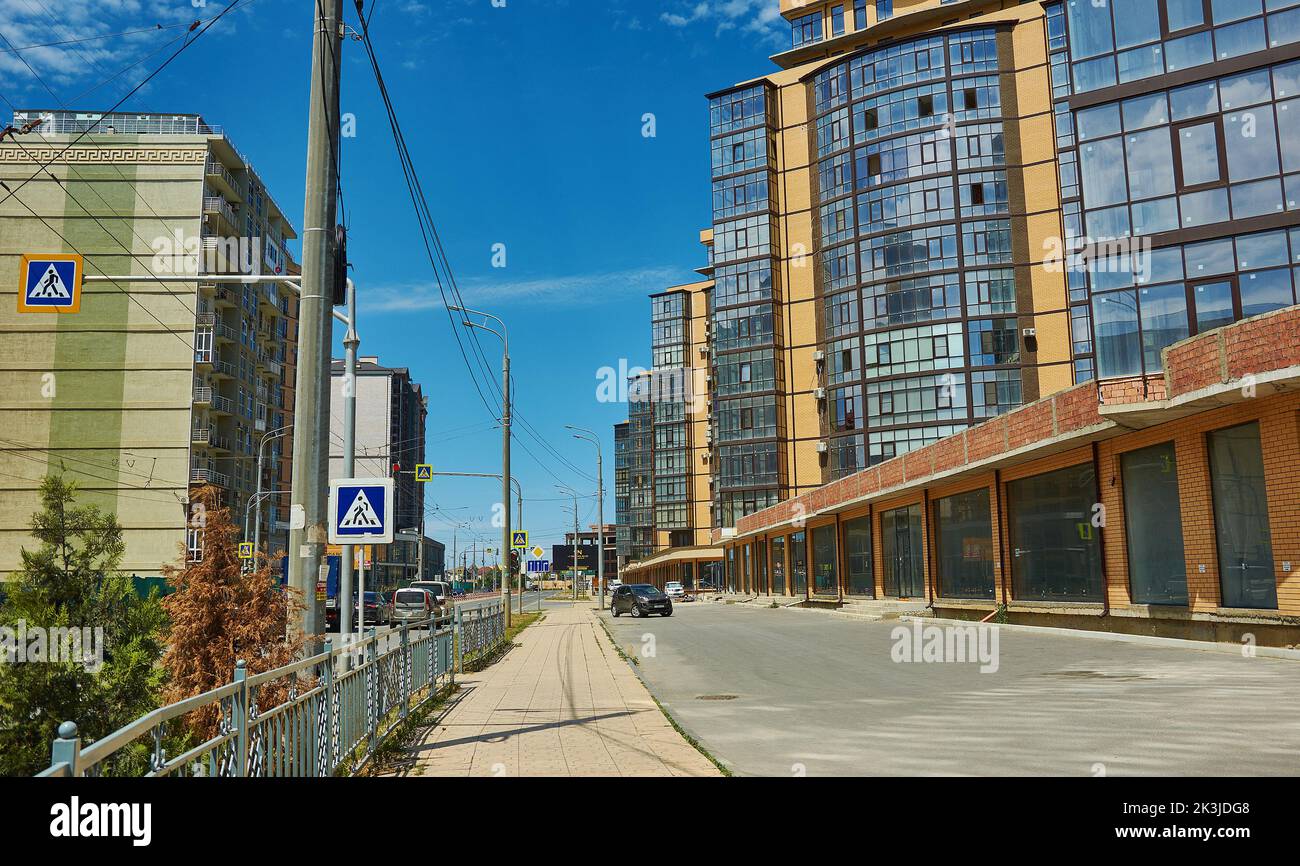 Kaspiysk, city blocks, city in the Republic of Dagestan, Russia ...