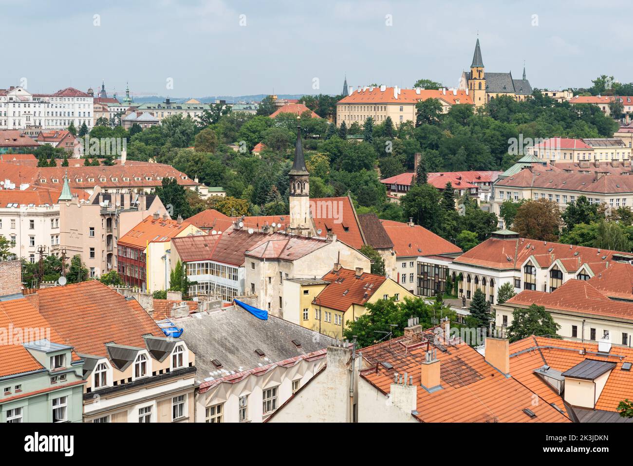 Prague - Czech Republic - 08 01 2020 Extra large panoramic view over ...