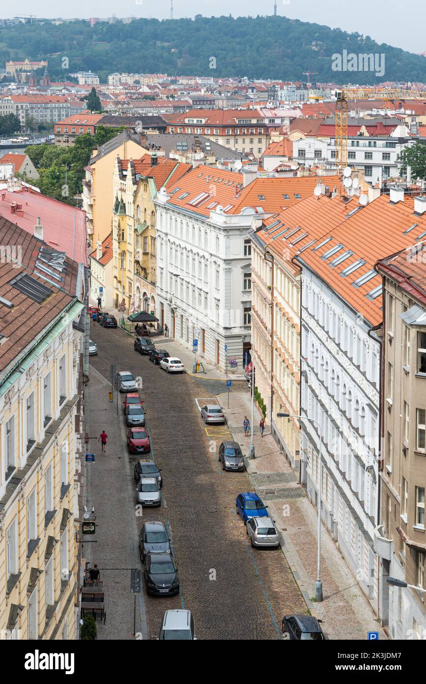 Prague - Czech Republic - 08 01 2020 Extra large panoramic view over ...