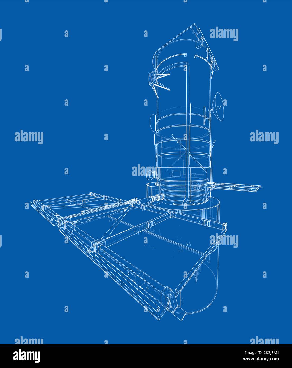 Hubble space telescope. Sattellite Stock Vector Image & Art - Alamy