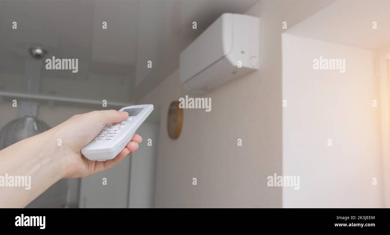 Management of a wall split system in the office using a control panel ...