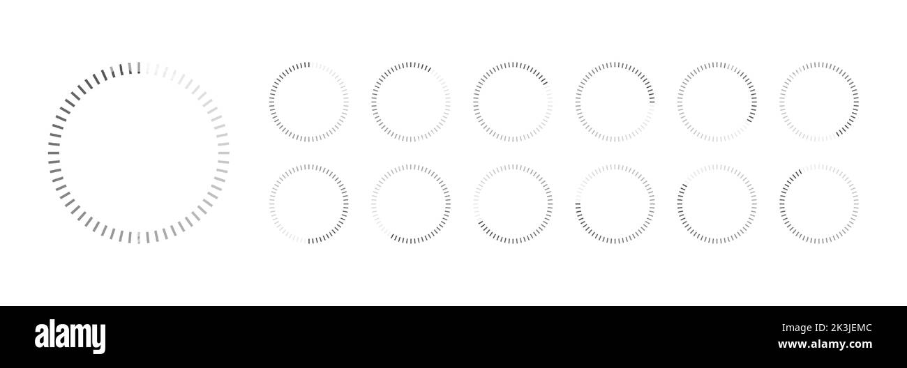 Circular Loading Buffering Icons Vector Video Ready for Animation Gif ...