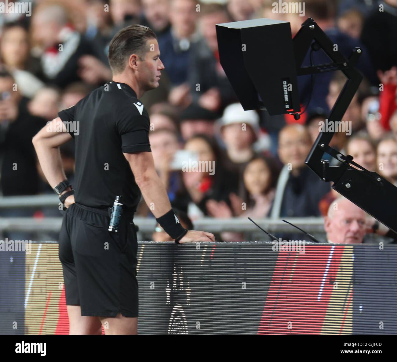 LONDON ENGLAND - SEPTEMBER 26 : Referee Danny Makkelie from the ...