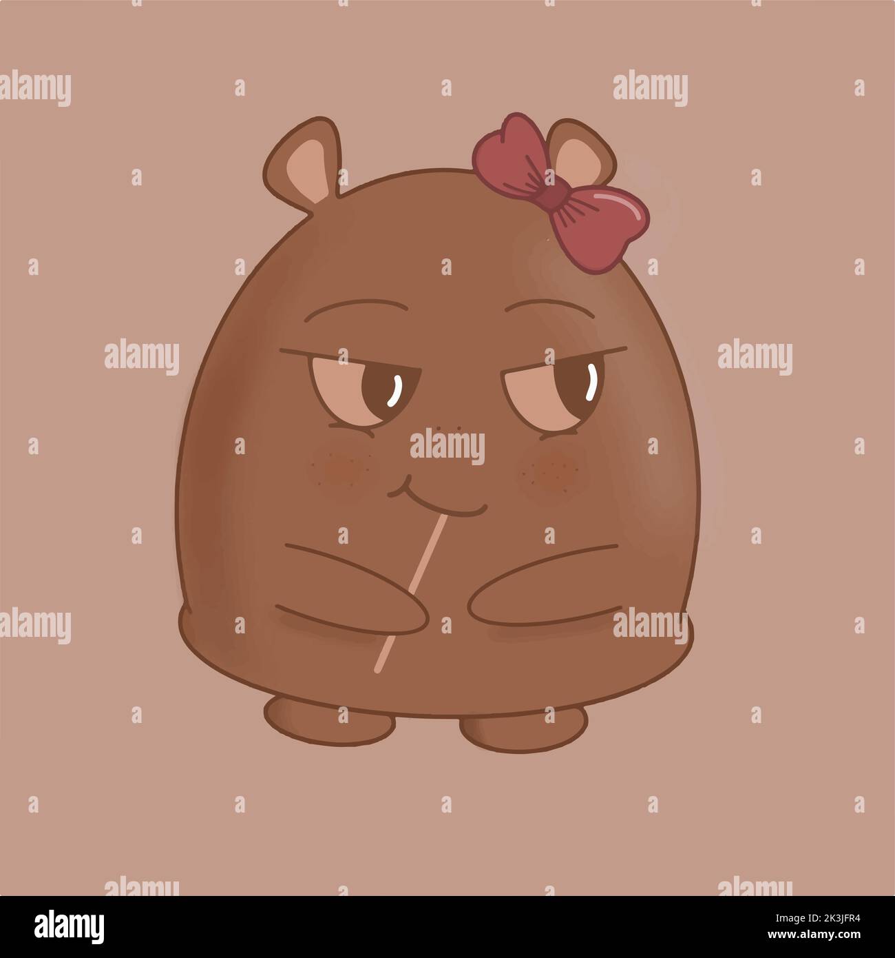 Cute Halloween Day Monster Eats Candy Illustration Stock Vector Image ...