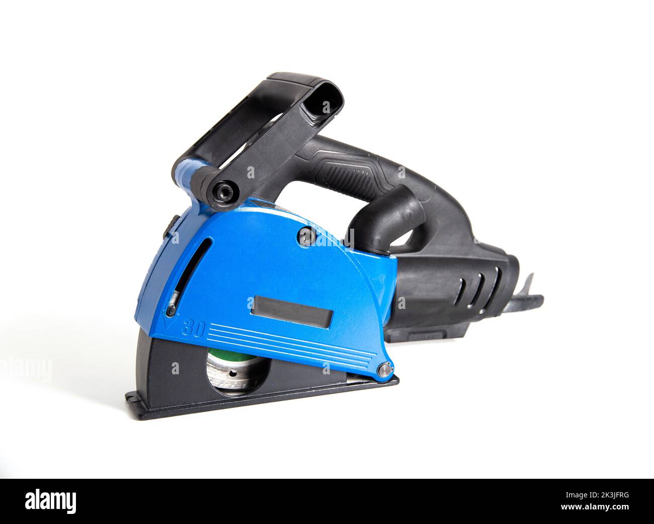 Powerful electric wall chaser for recessing in walls with two diamond ...