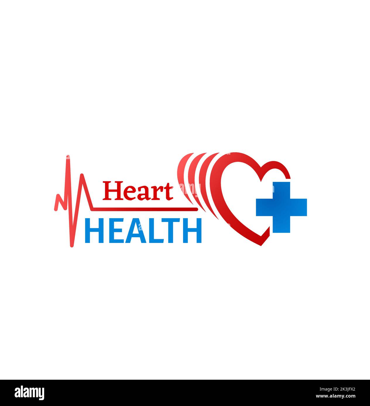 Cardiology medicine, heart health icon of medical and cardiac clinic ...