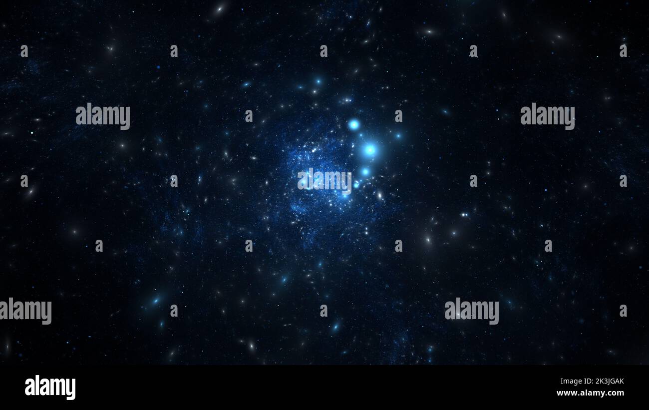 Distant space, billions of stars, planets and galaxies in the universe ...