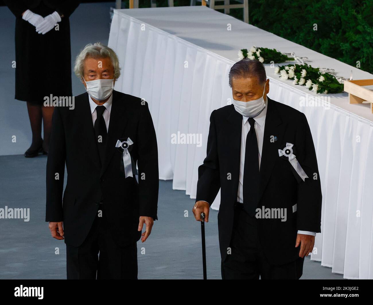 Tokyo, Japan. 27th Sep, 2022. Japan's former prime ministers Junichiro ...