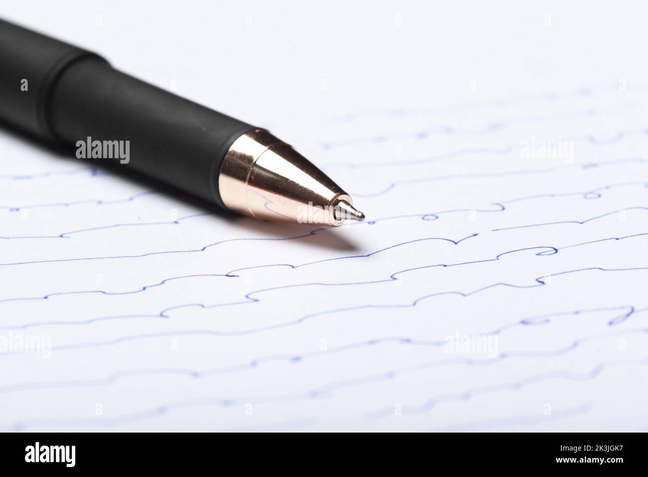 notepad notebook and ball pont pen isolated on white background Stock ...