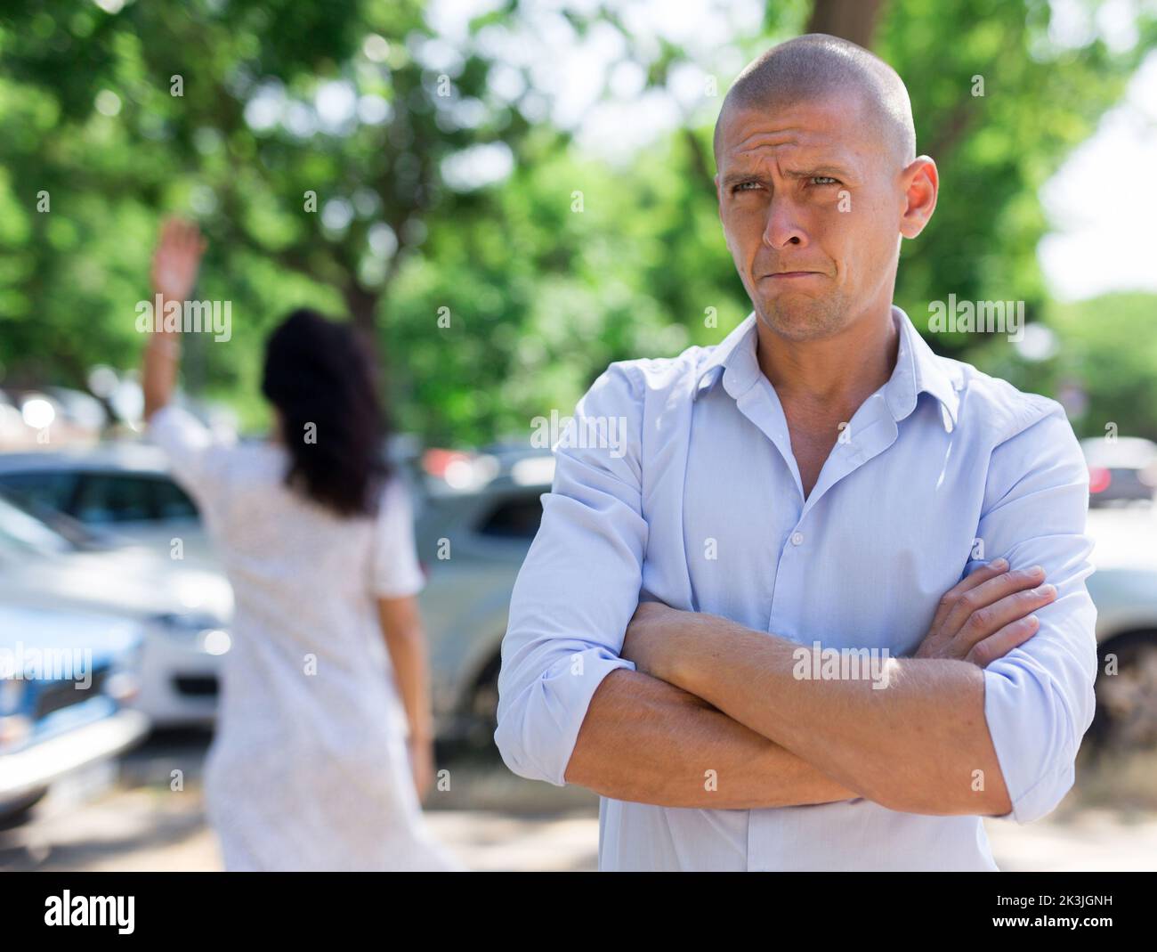 Man and woman arguing Stock Photo - Alamy