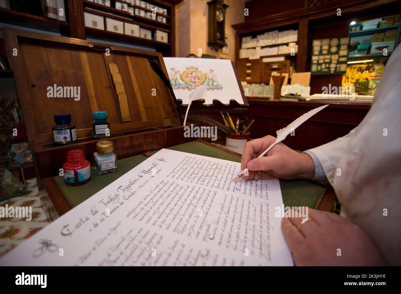 Scriptorum, Handwriting, Cagliari, Sardinia, Italy Stock Photo - Alamy