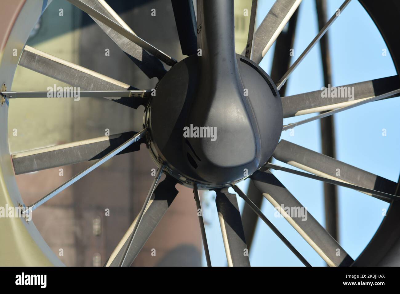 a detail of helicopter rear propeller from military free open air ...