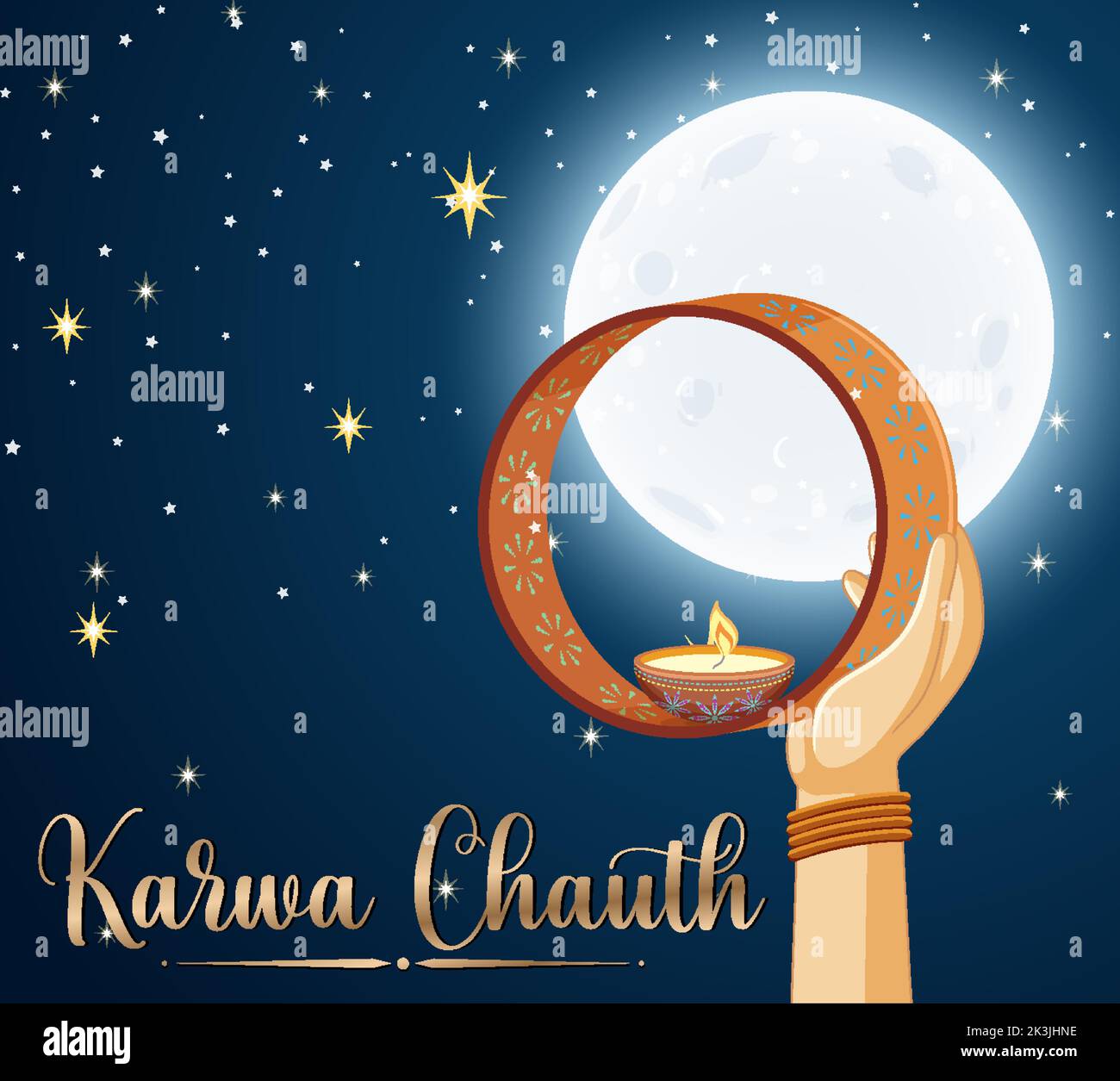 Karwachauth Stock Vector Images - Alamy