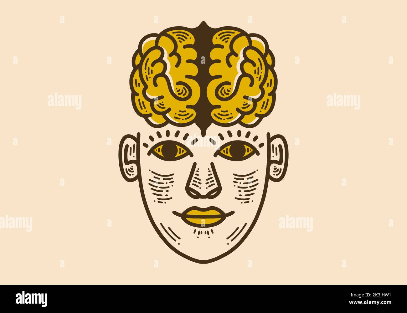 Flat face brain on hi-res stock photography and images - Alamy