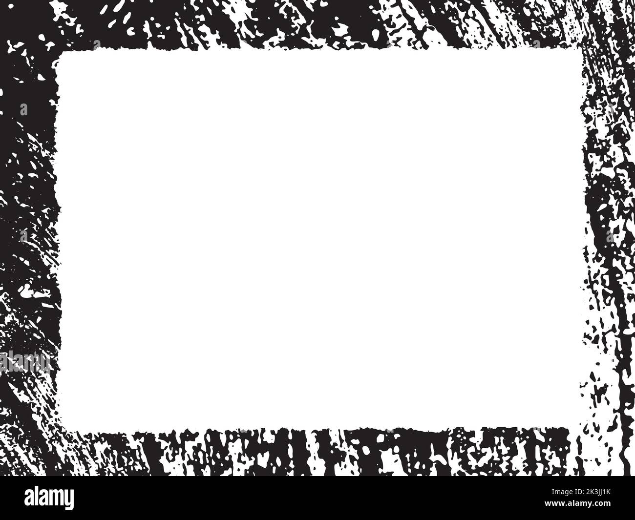 Grunge frame and border. Black and white grunge. Distress overlay ...