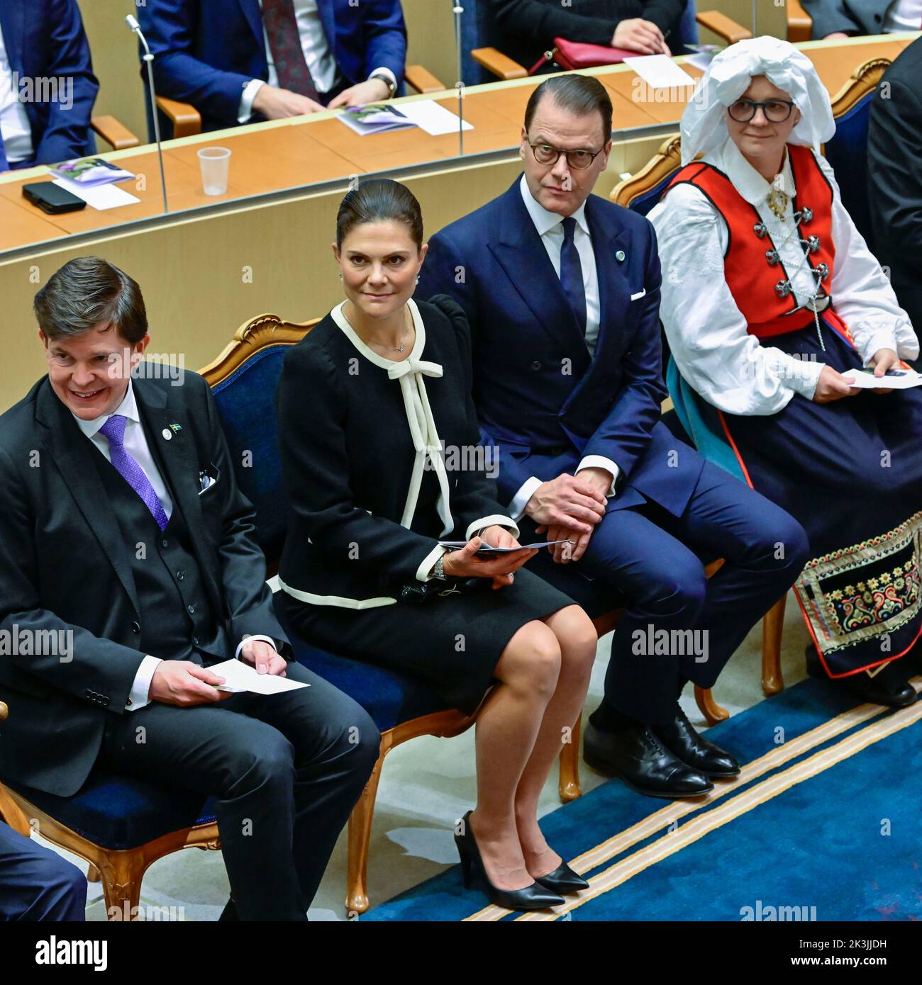The Speaker Andreas Norlén, Crown Princess Victoria, Prince Daniel and ...
