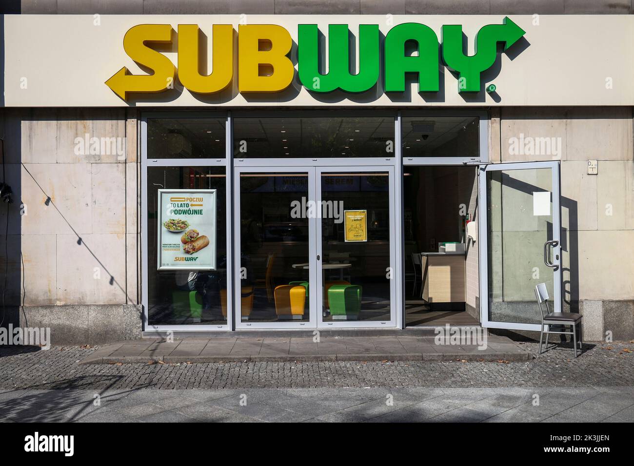 A Subway sandwich restaurant is seen in Warsaw, Poland on 26 September ...