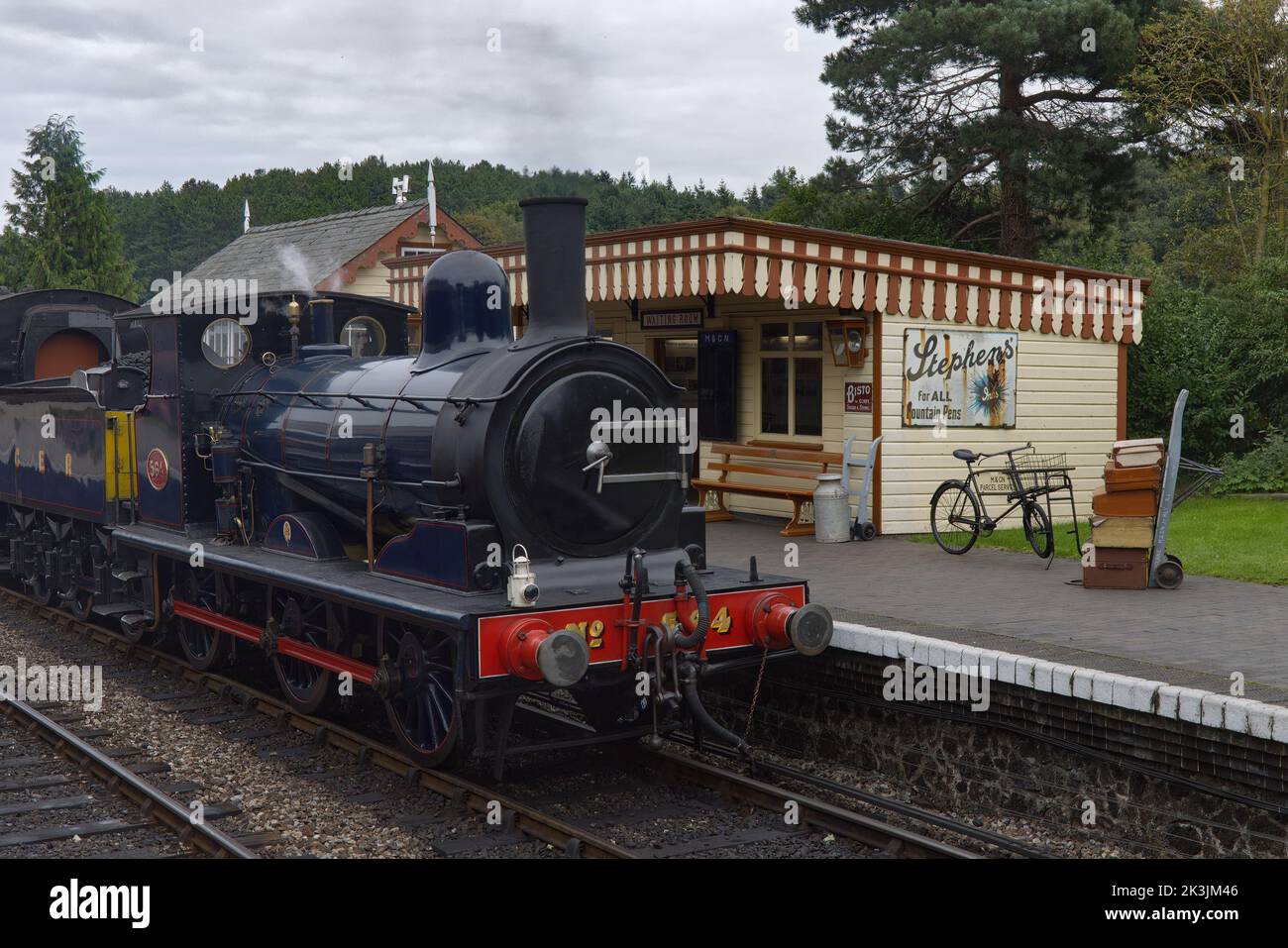 Steam locomotive GER Y14 0-6-0 – 564 at Weybourne station on the North ...