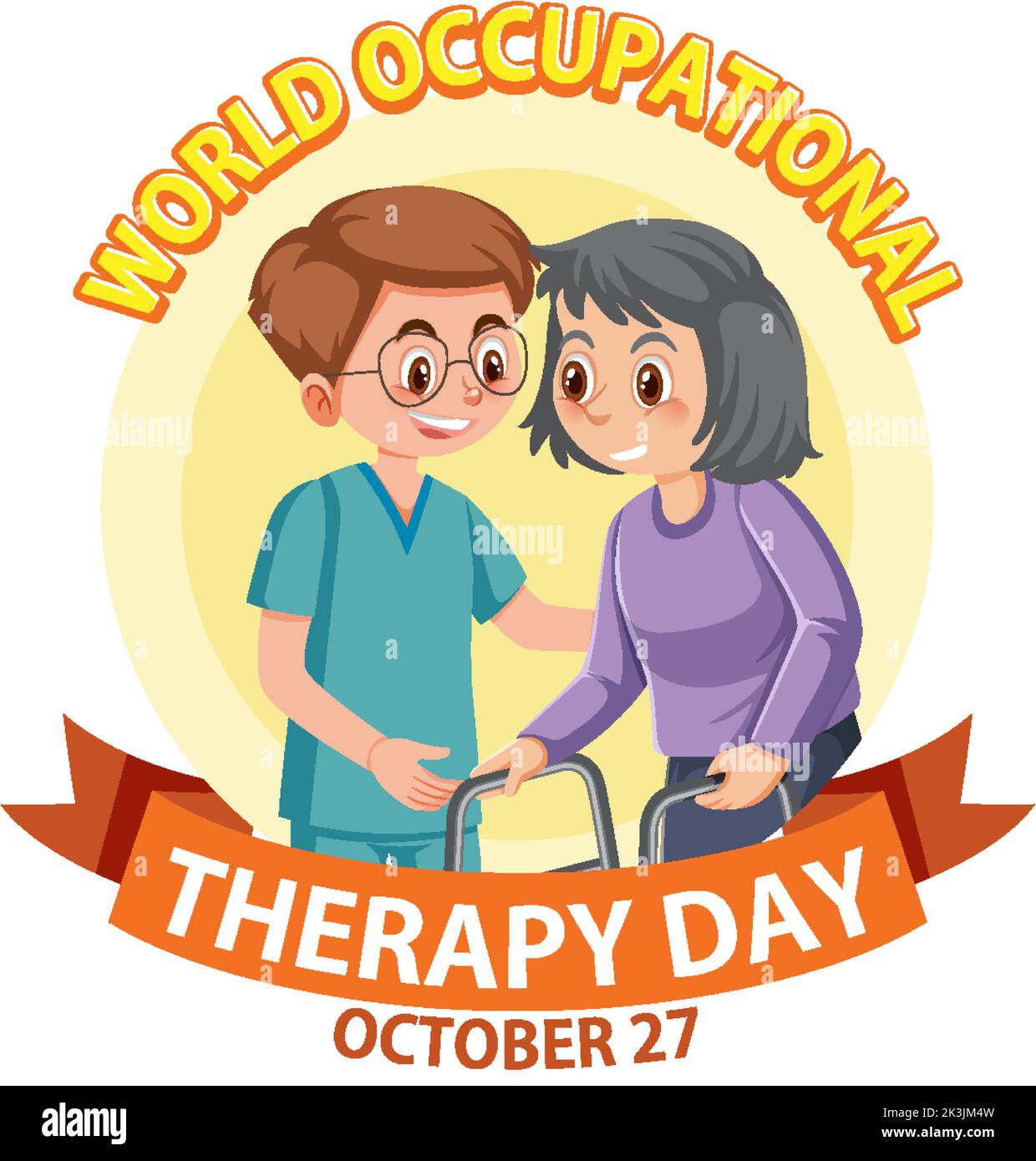 World Occupational Therapy Day Banner Design illustration Stock Vector ...
