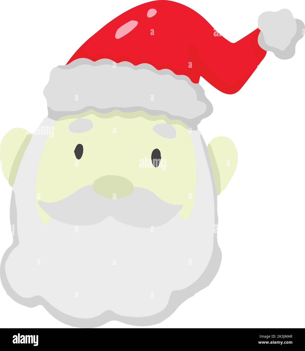 Hand Drawn Santa Claus face is happy illustration isolated on ...