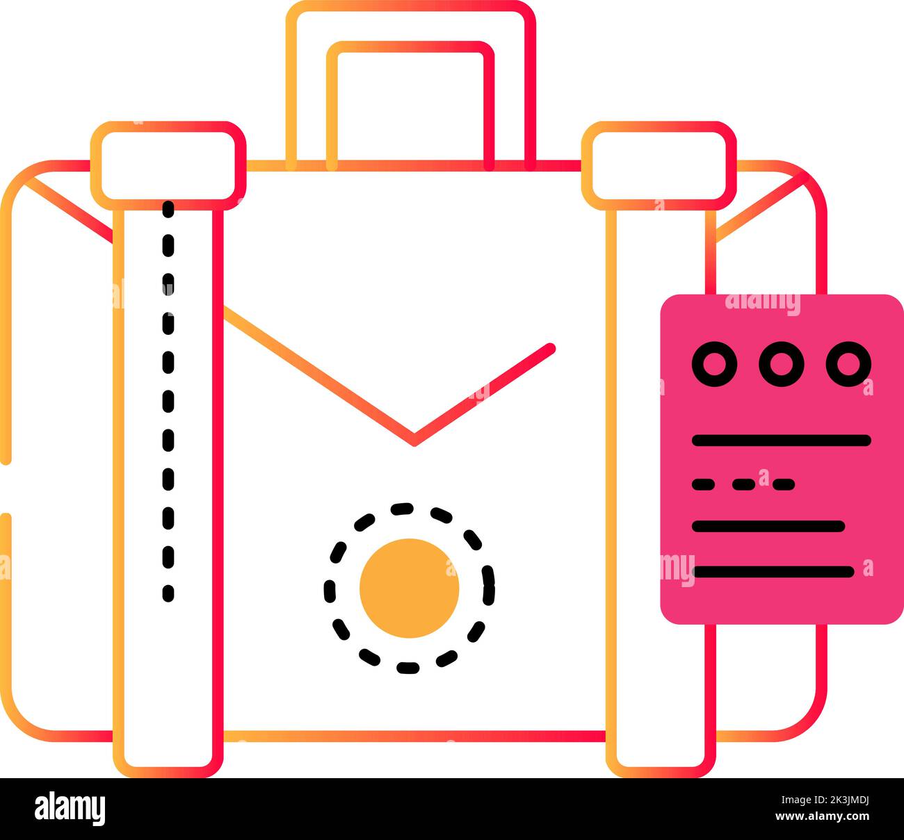 Briefcase vector. Business work bag icon. Suitcase portfolio isolated ...