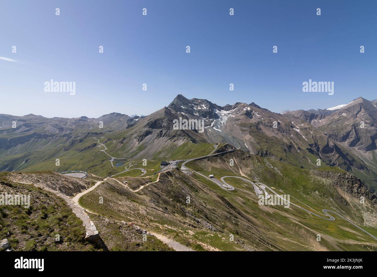 Landscape with mountains at the Grossglockner High Alpine Road in ...
