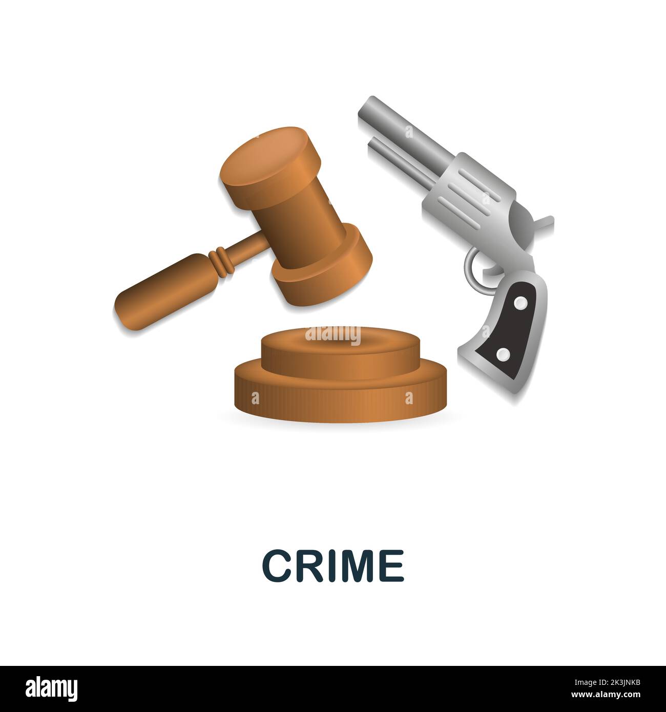 Crime icon. 3d illustration from crime collection. Creative Crime 3d ...