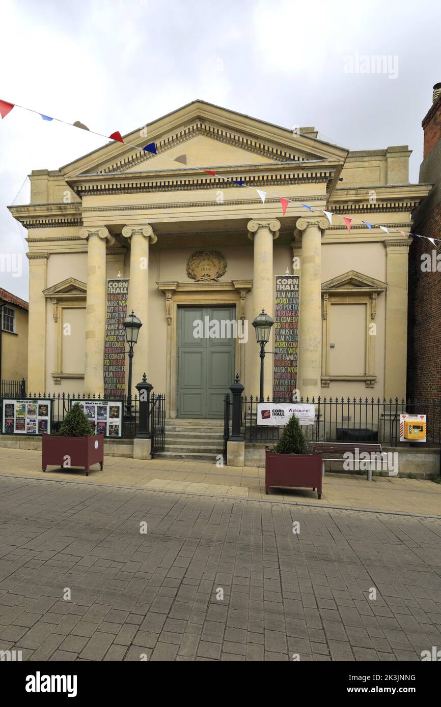 The Corn Hall in the market town of Diss, Norfolk, England, Britain, UK ...