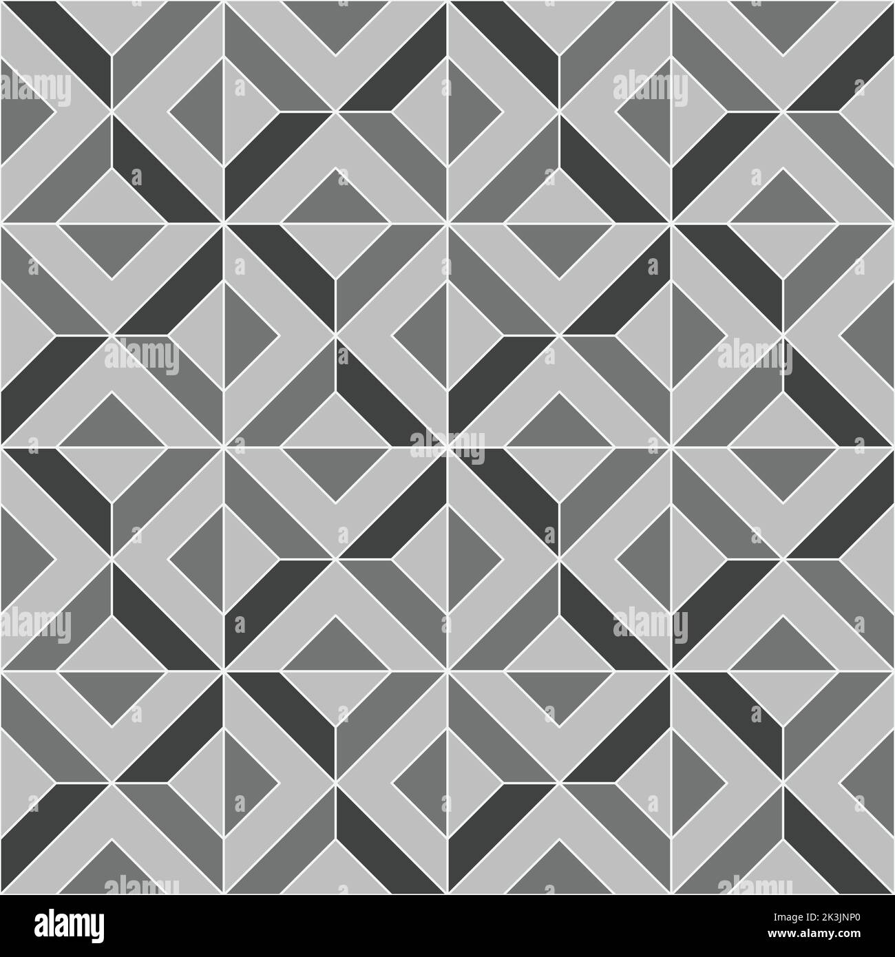 Line Art Geometric Reticulate Seamless Pattern Monochrome Stylish