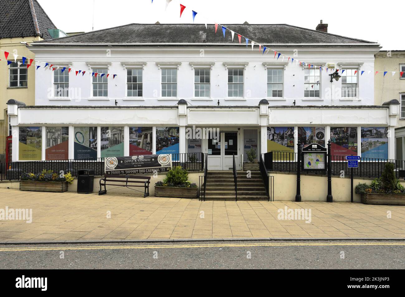 View of the market town of Diss, Norfolk, England, Britain, UK Stock ...