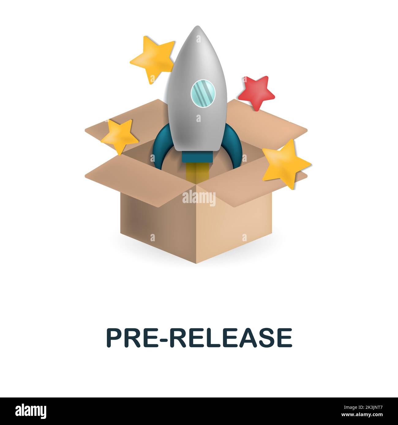 Pre-Release icon. 3d illustration from crowdfunding collection ...
