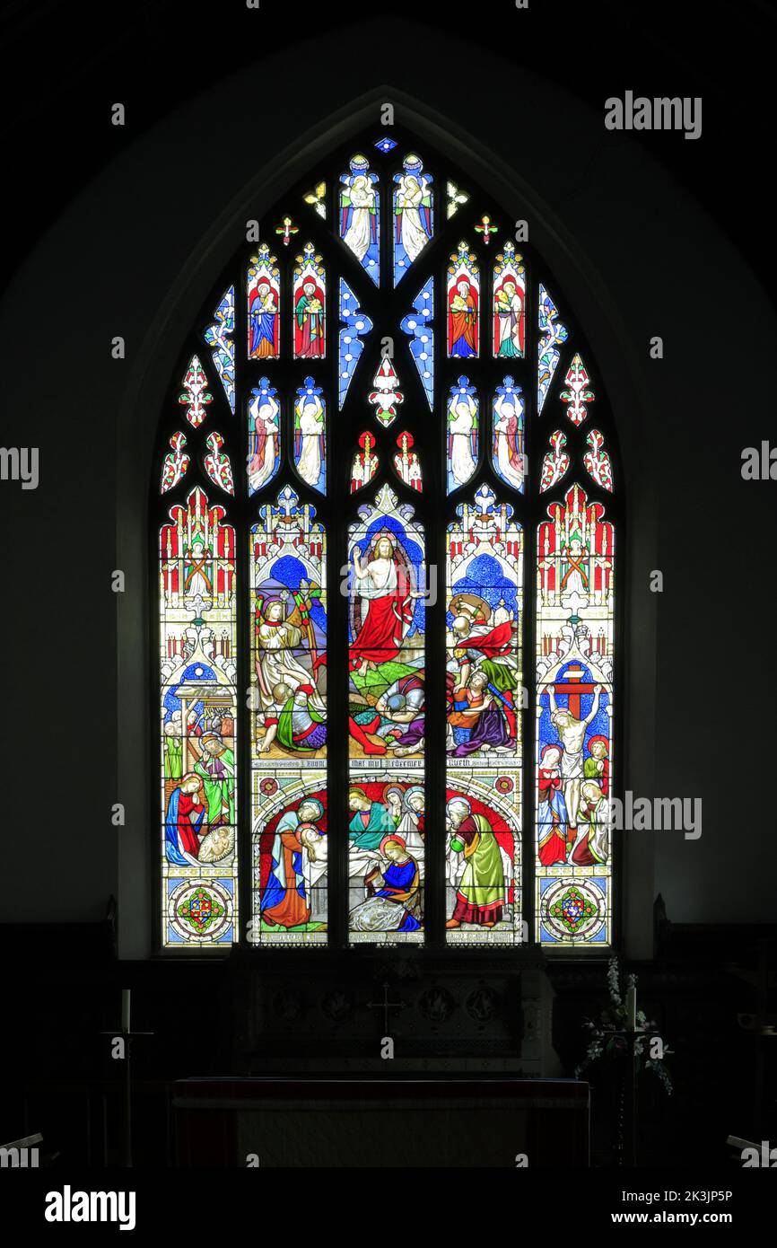 Interior of St Marys parish church, market town of Diss, Norfolk ...