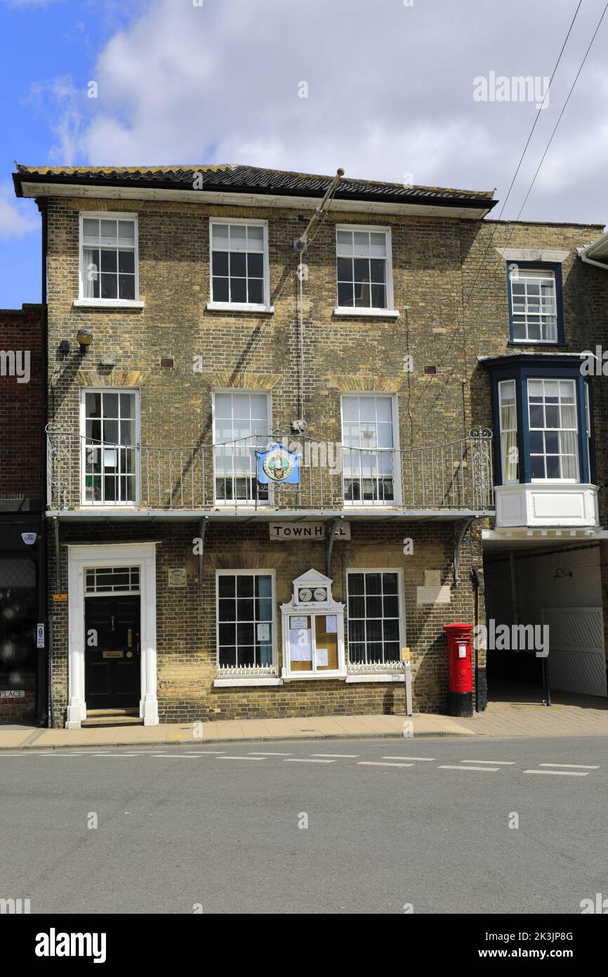 View of the Town Hall at Southwold town, Suffolk County, England, UK ...