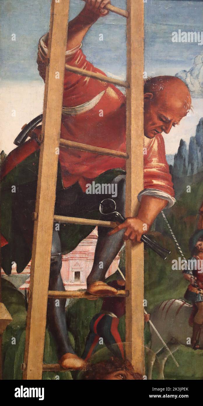 Man on a Ladder by Italian Renaissance painter Luca Signorellii at the ...