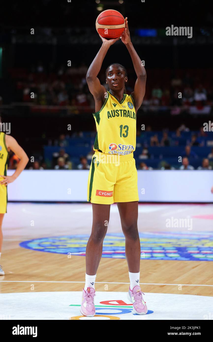 Sydney, Australia, 27 September, 2022. Ezi Magbegor of Australia takes ...