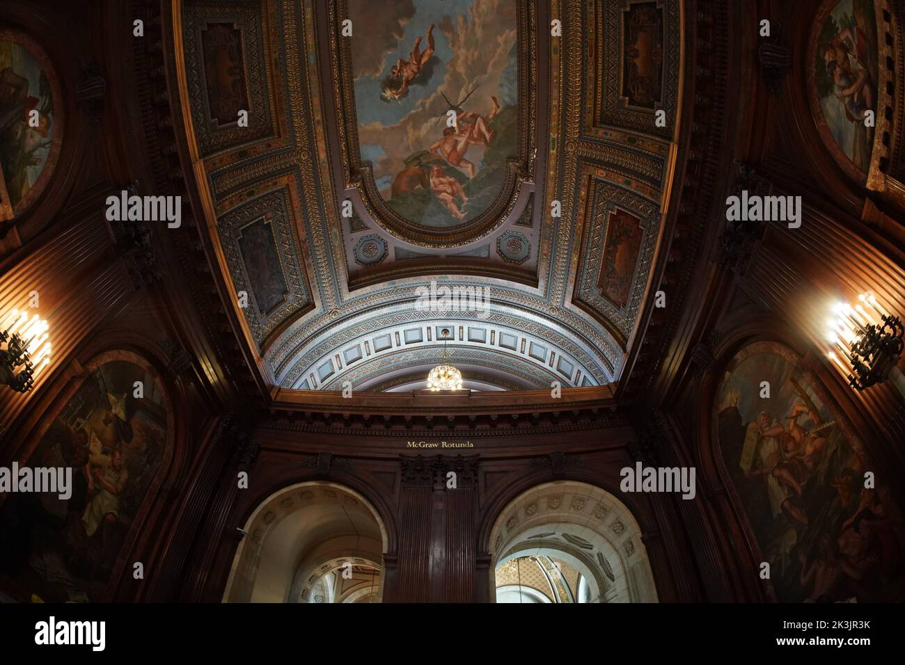 public library new york city usa interior no people Stock Photo - Alamy