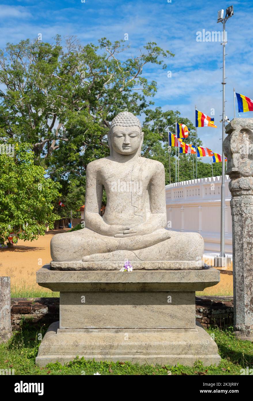 Thuparama Sitting Buddha statue, a world heritage site in the sacred ...