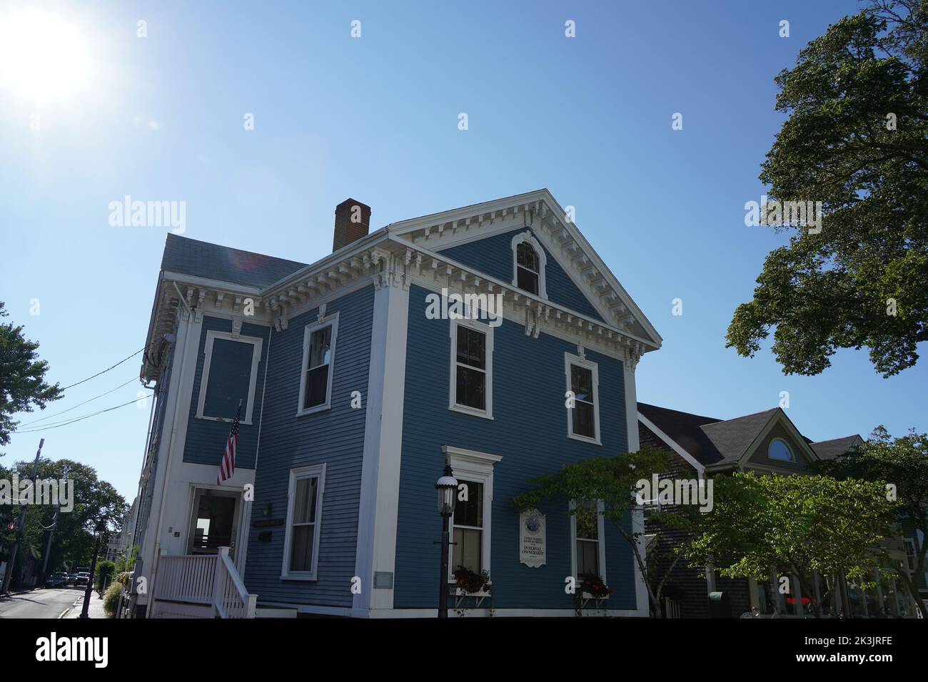 nantucket village old houses view on sunny day cityscape Stock Photo ...