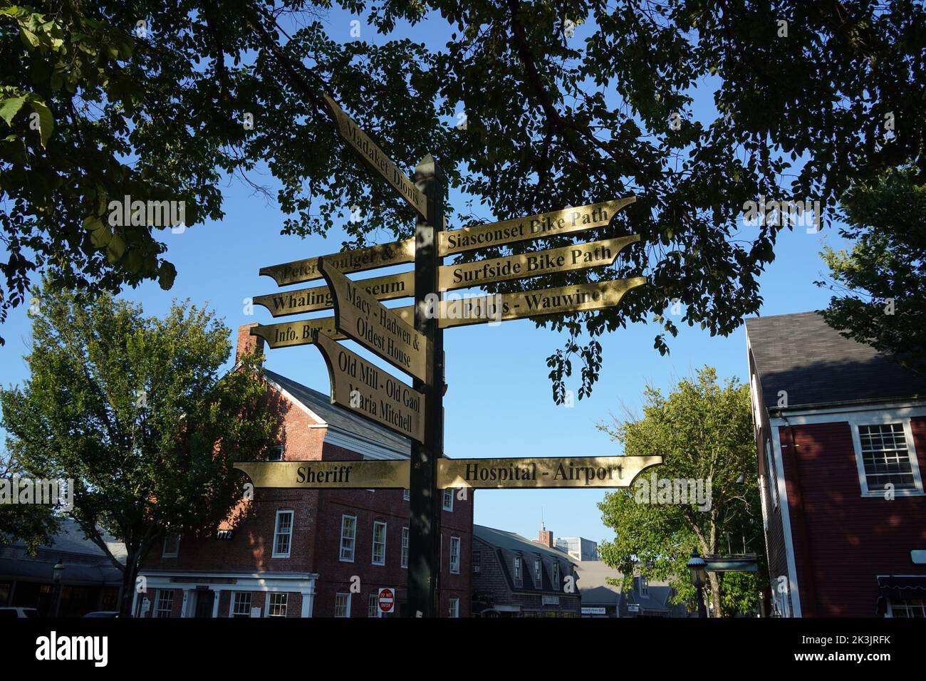 nantucket village old houses view on sunny day cityscape Stock Photo ...