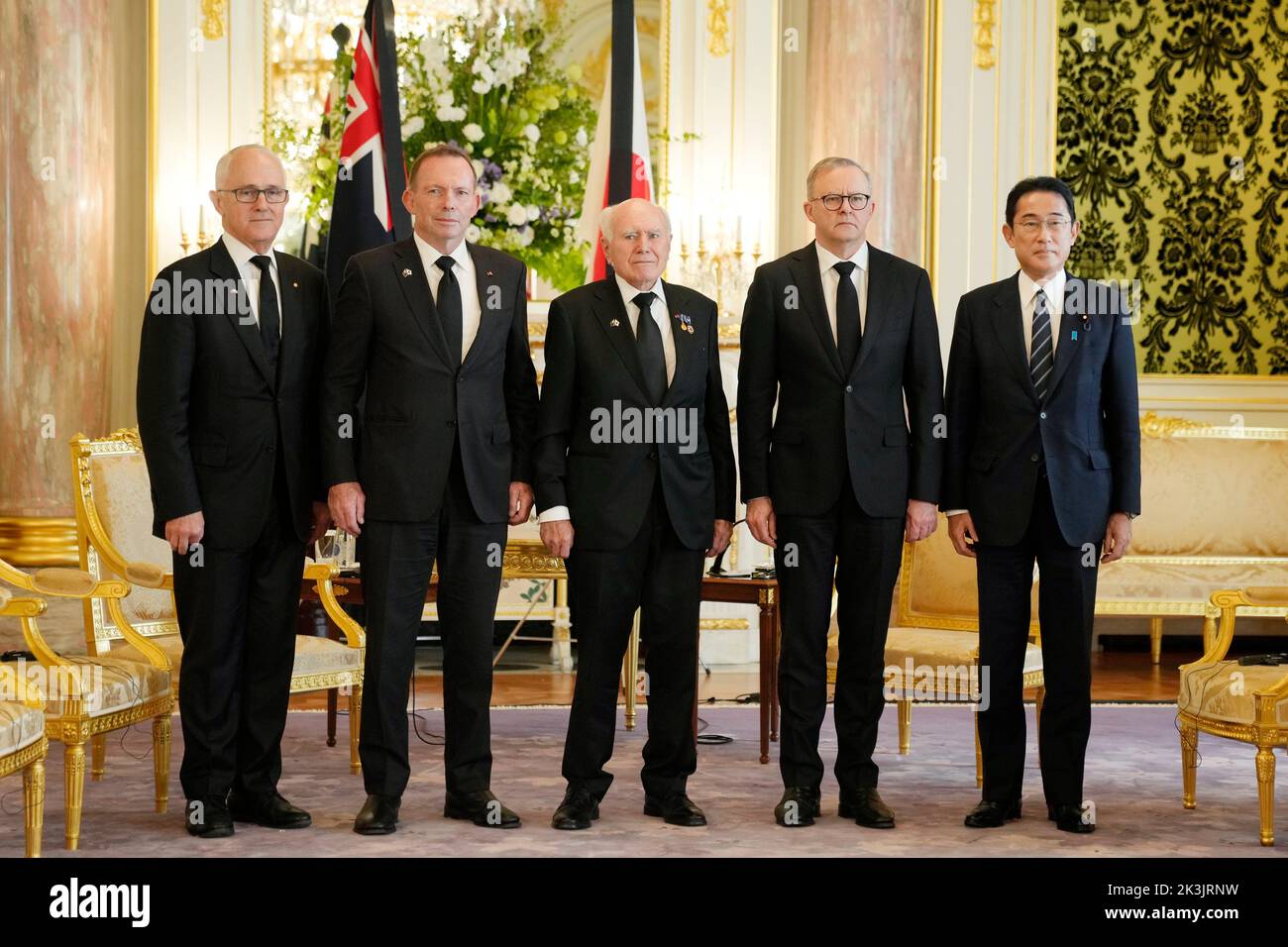 Tokyo, Japan. 27th Sep, 2022. Former Australian Prime Ministers Malcolm ...