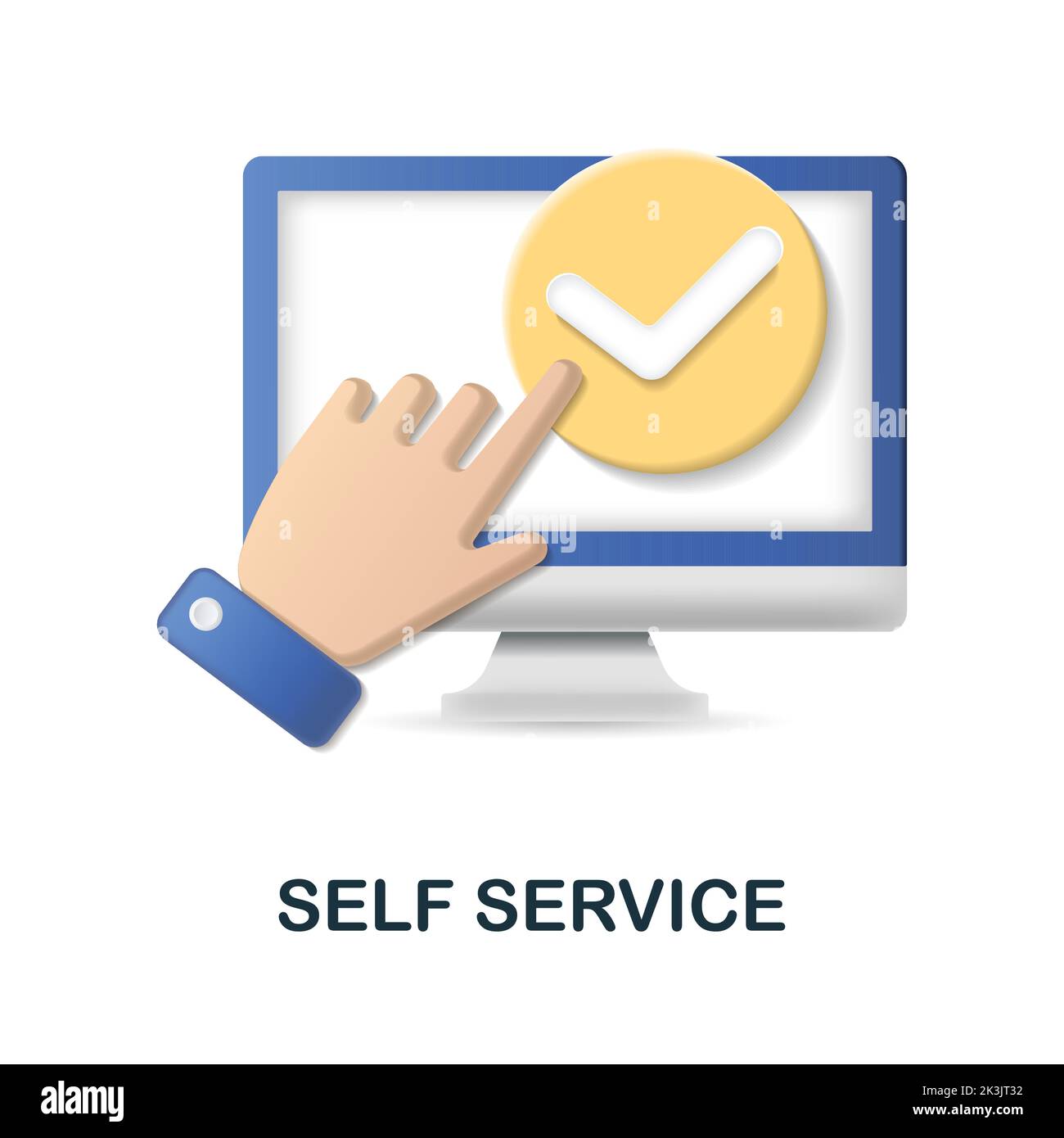 Self Service icon. 3d illustration from customer relationship ...