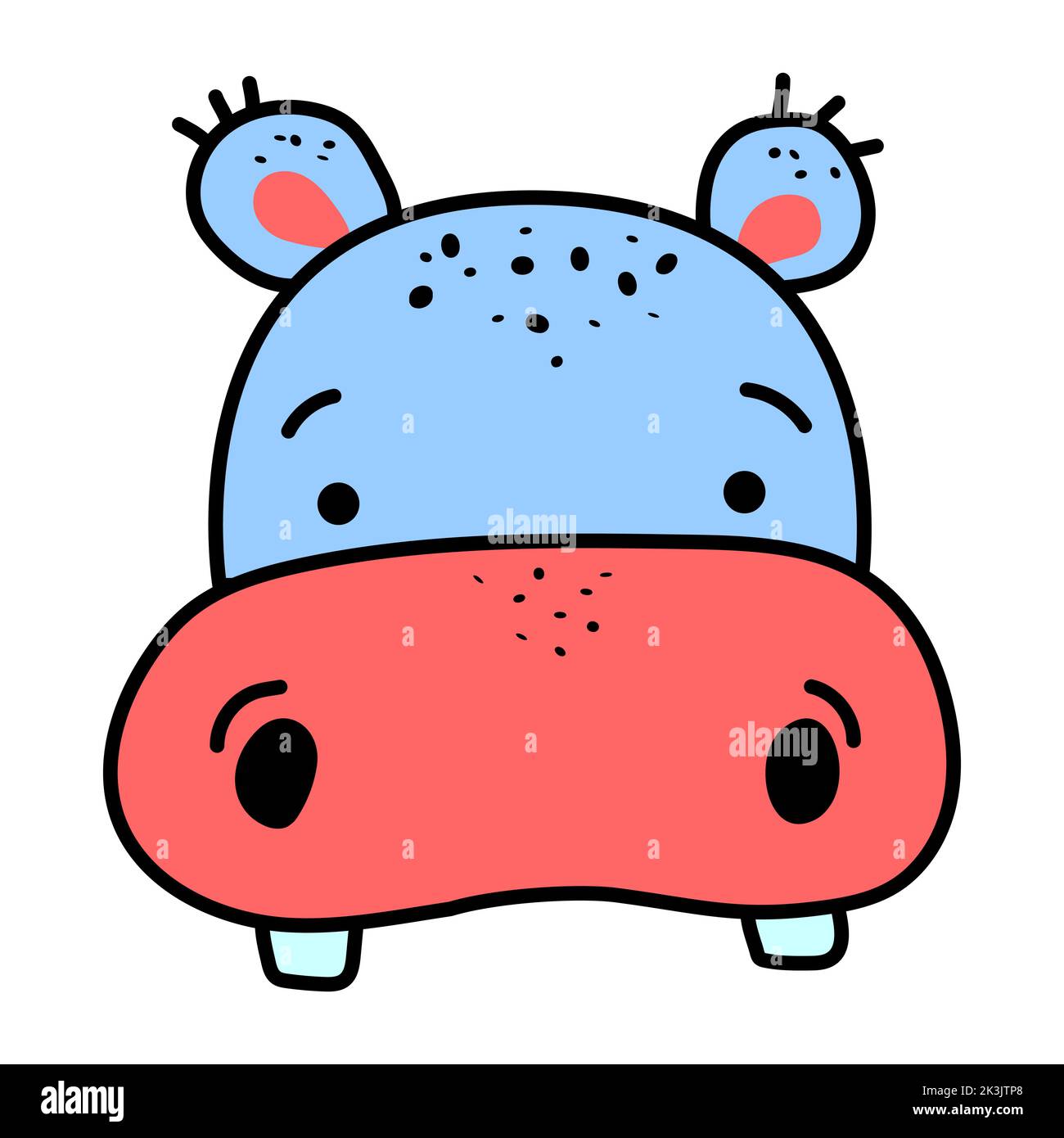 Hippo Face Clip Art