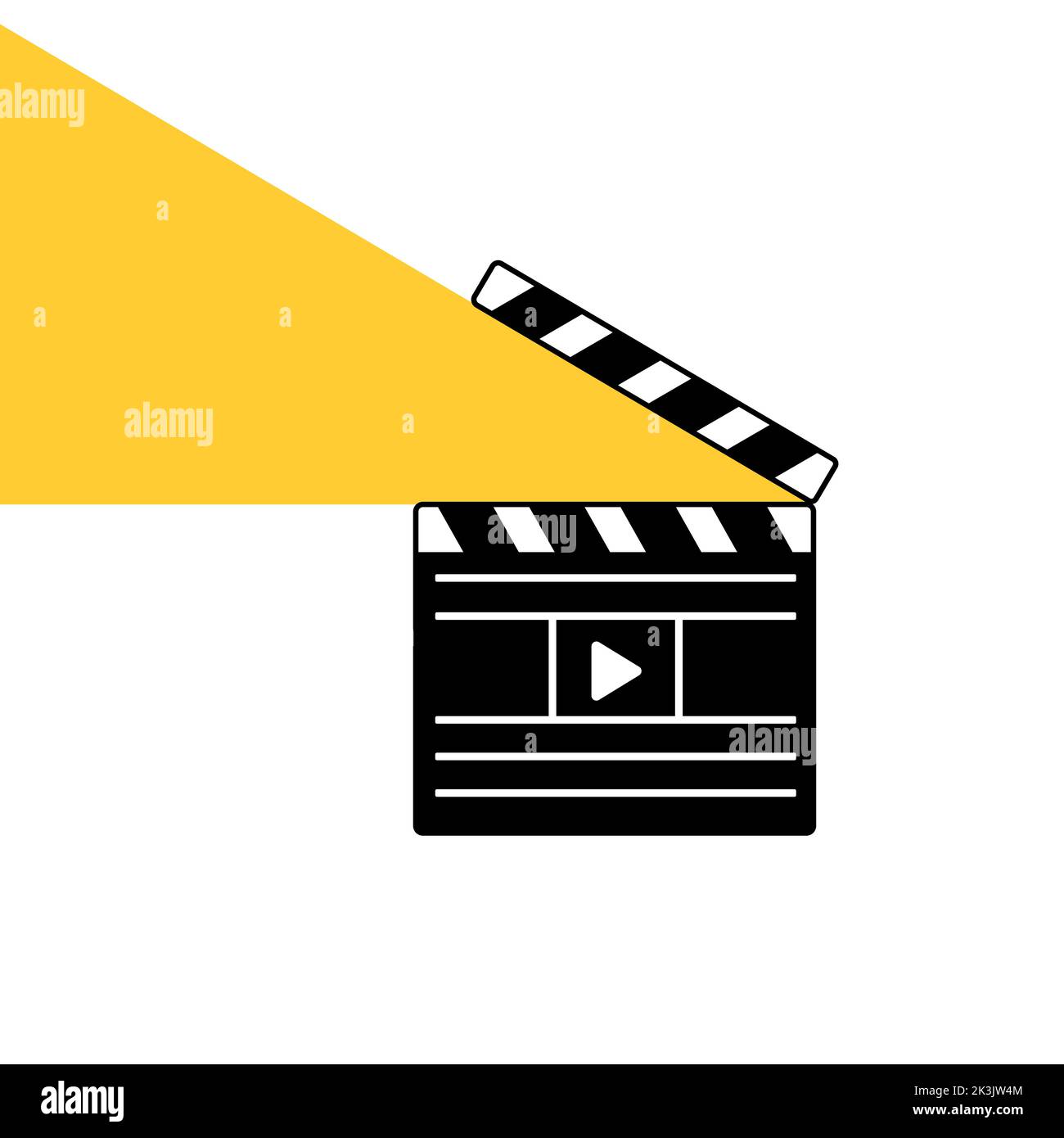 Clapperboard yellow glow. Simple flat vector illustration Stock Vector Image & Art - Alamy