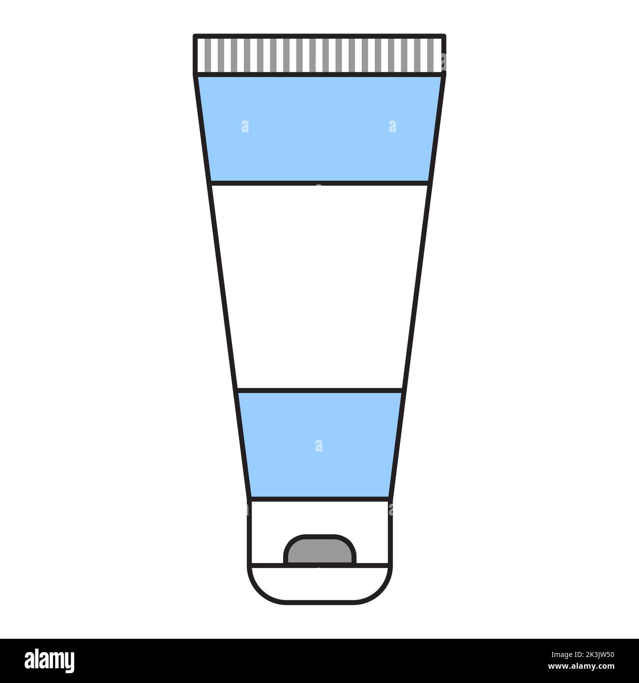 A simple flat illustration of a tube of cream. Eco-packaging. Vector ...