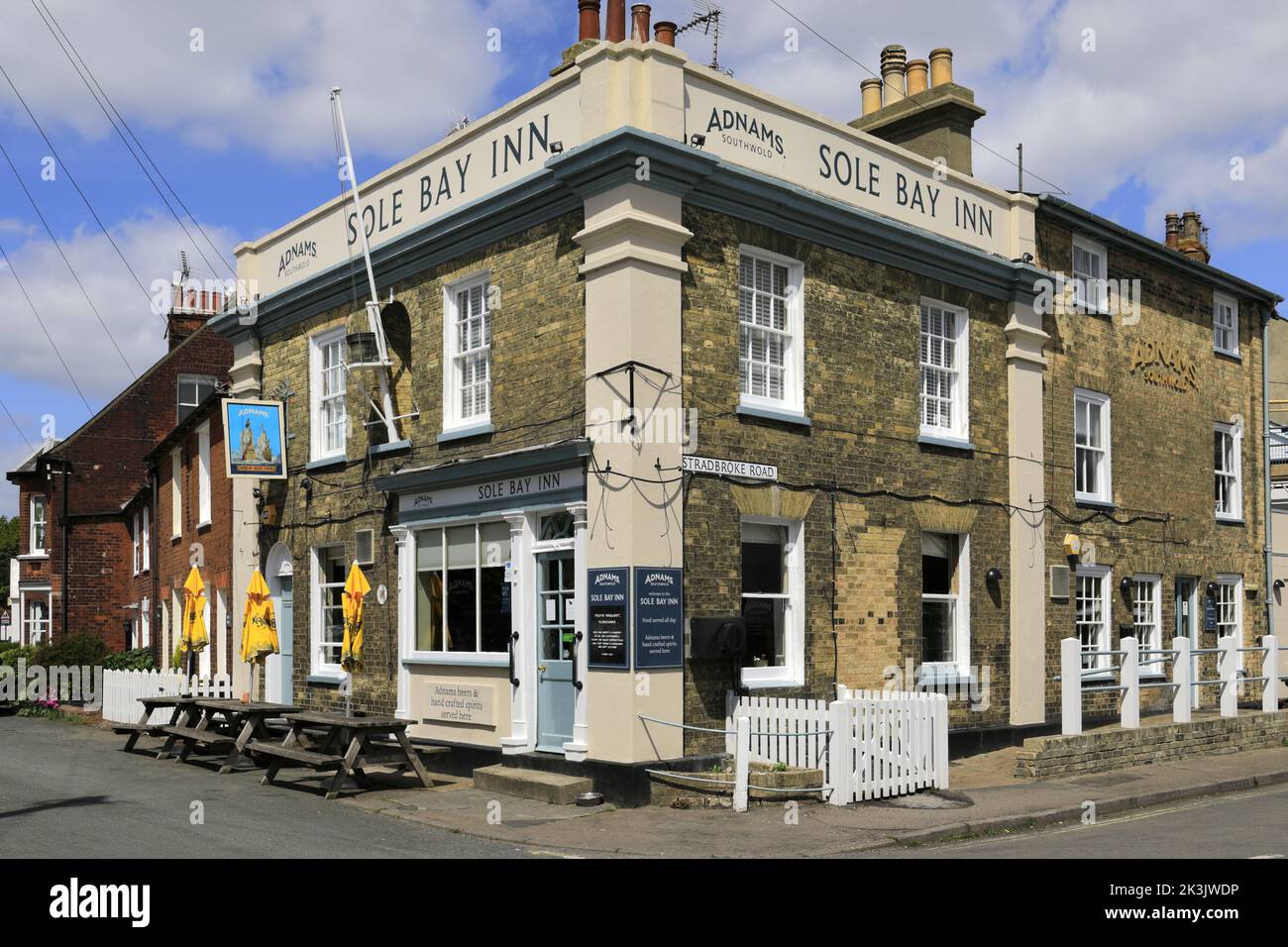 The Sole Bay Inn pub, Southwold town, Suffolk County, England, UK Stock ...