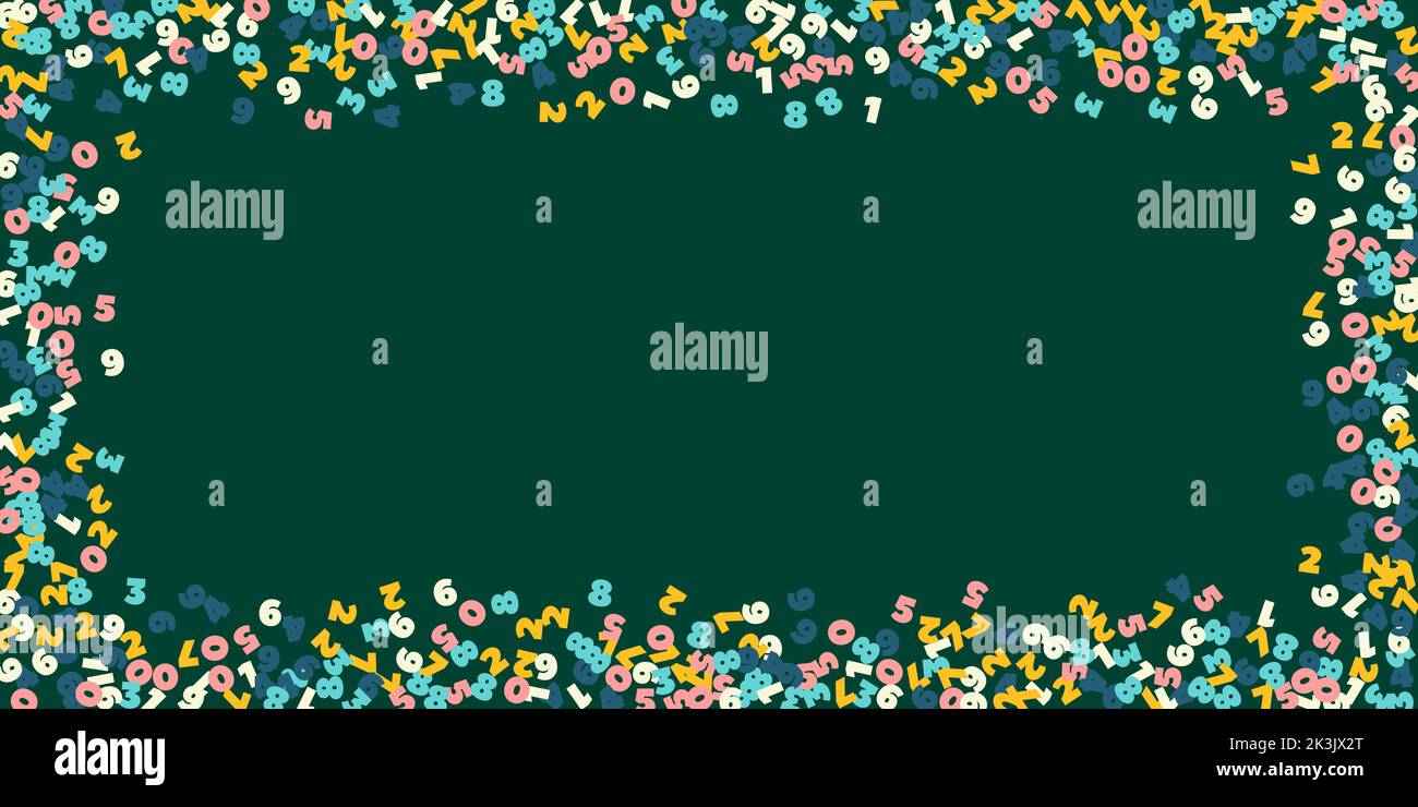 Falling pastel numbers. Math study concept with flying digits ...